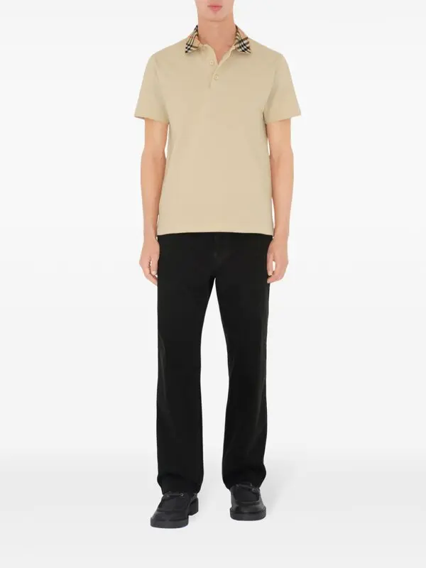 Burberry Cotton Polo Shirt - Neutrals