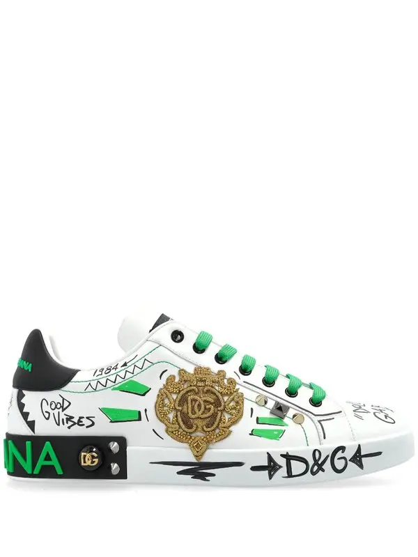 Dolce & Gabbana Logo-patch Sneakers - White