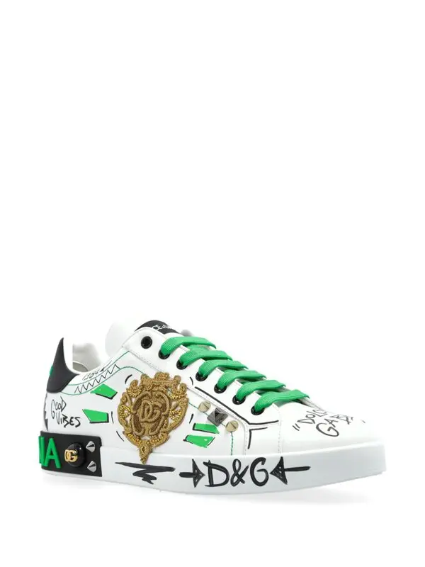 Dolce & Gabbana Logo-patch Sneakers - White