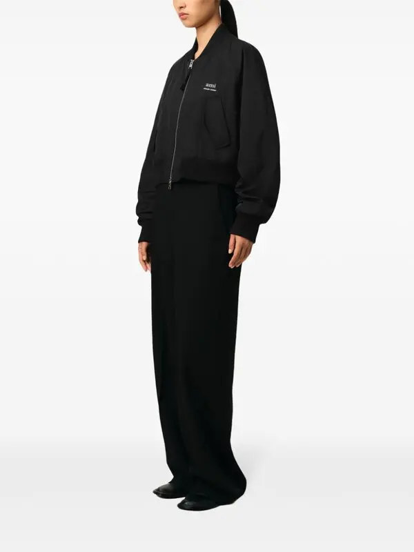 AMI Paris Logo-lettering Bomber Jacket