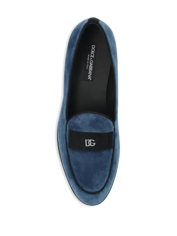Dolce & Gabbana Velvet Loafers - Blue