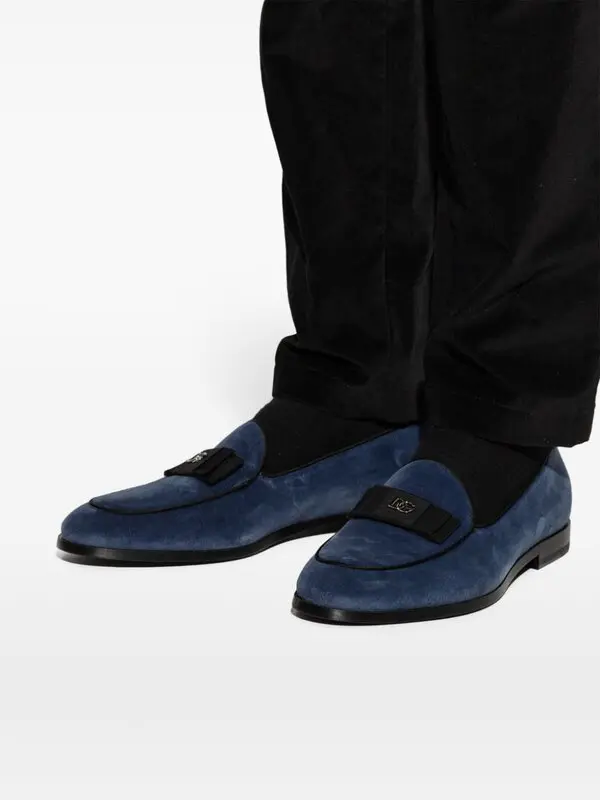 Dolce & Gabbana Velvet Loafers - Blue