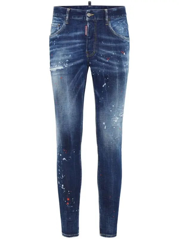 Dsquared2 Distressed Slim Jeans - Blue