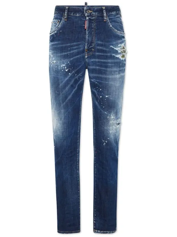 Dsquared2 Distressed Slim Jeans - Blue