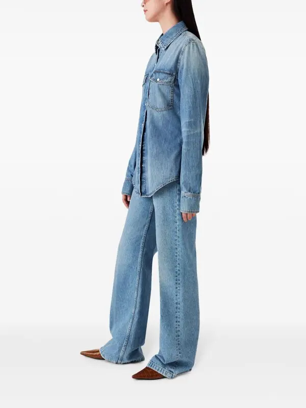 Stella McCartney Logo-patch Denim Shirt - Blue