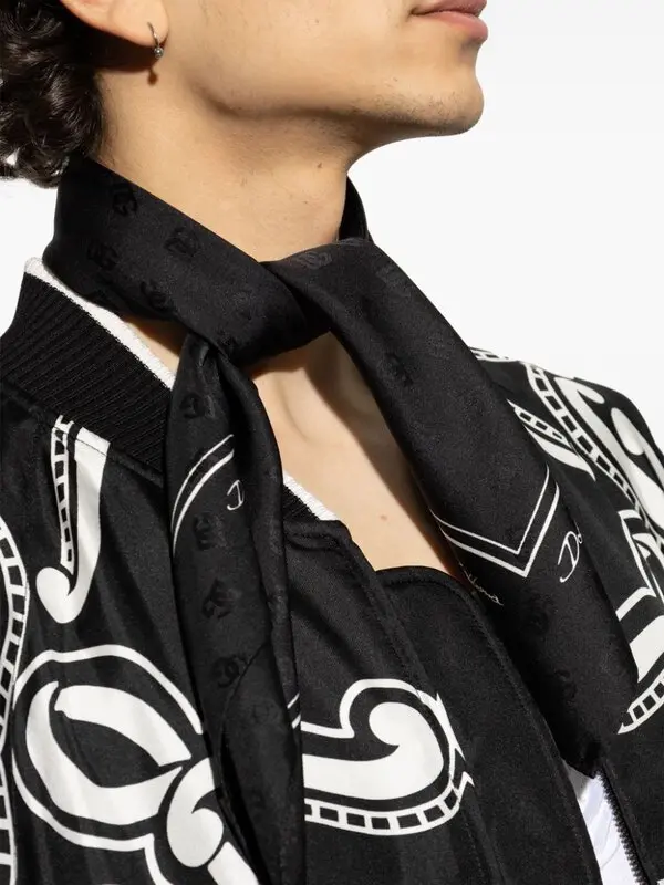 Dolce & Gabbana Logo-print Silk Scarf
