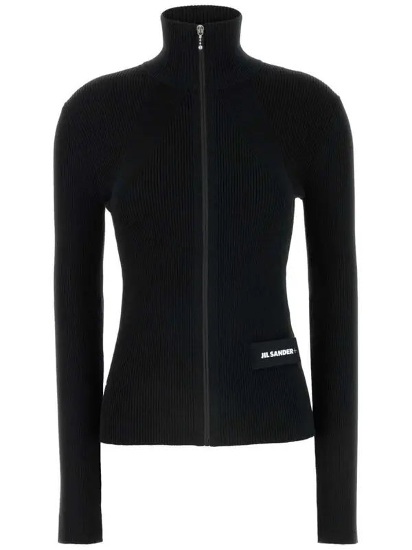 JIL SANDER Knitted Cardigan - Black