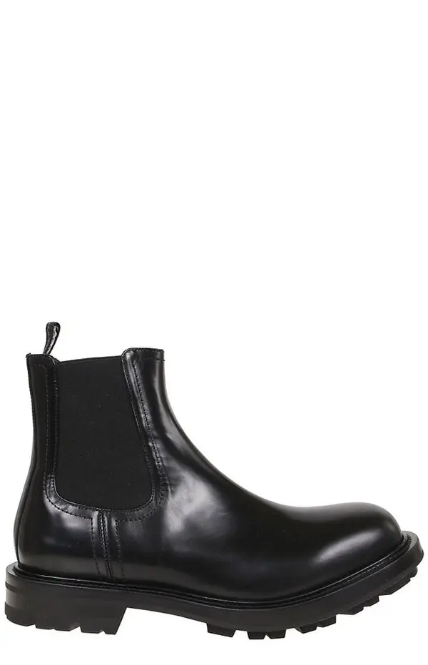 Alexander McQueen Black Watson Chelsea Boots - IT 41.5 / US 8.5 Alexander McQueen Chelsea Boots for Men - Sale up to 64% off  main image 4