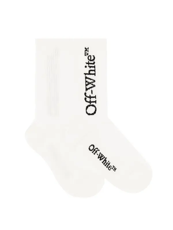 Off-White Logo Knitted Socks - White