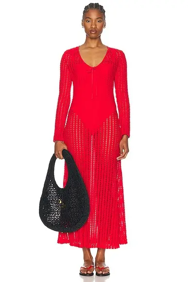 Simkhai Elton Keyhole Midi Dress