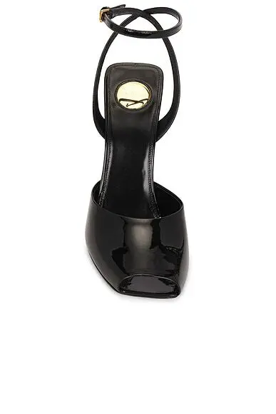 Saint Laurent Peep Toe Wedge - Nero