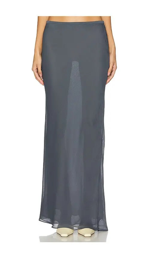Lioness Maxi Skirt In Charmeuse