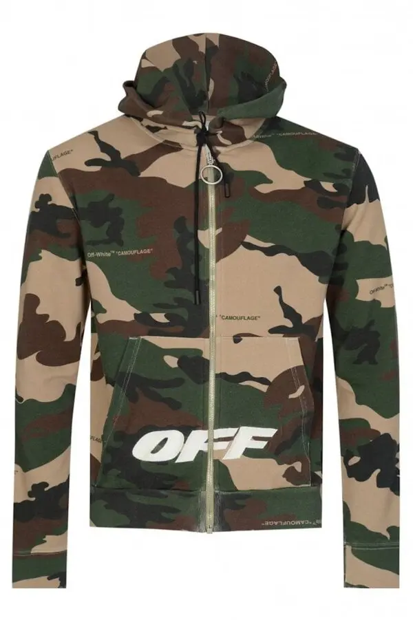 Off-White Camo Zip Hoodie - Brown Camo
