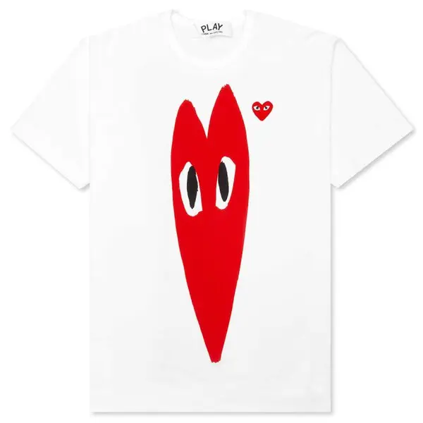 Play Comme Des Garcon Red Emblem Long Heart T-shirt