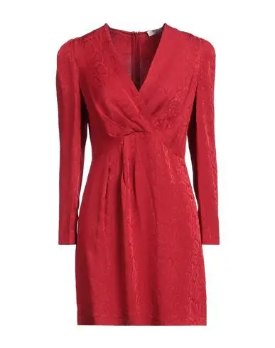 Sandro Mini Flared Jacquard Dress - Red
