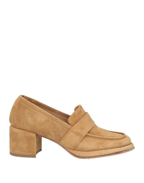 Moma Leather Penny Loafers - Beige
