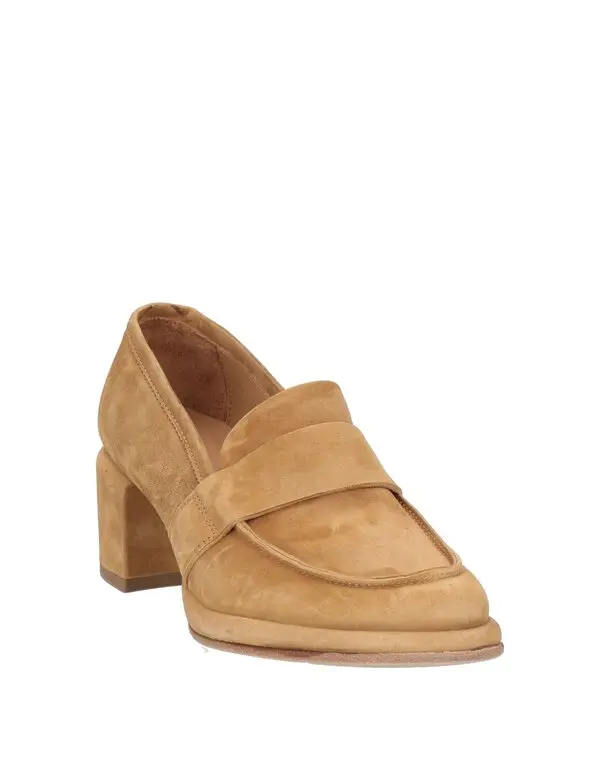 Moma Leather Penny Loafers - Beige