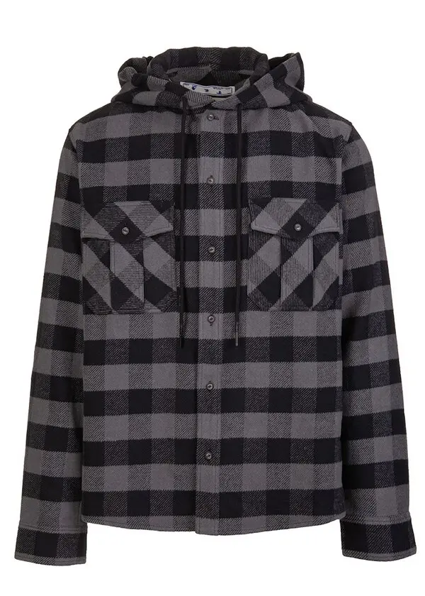 Off-White Arrows Check Hoodie Shirt