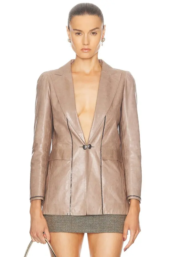 Chanel Leather Blazer