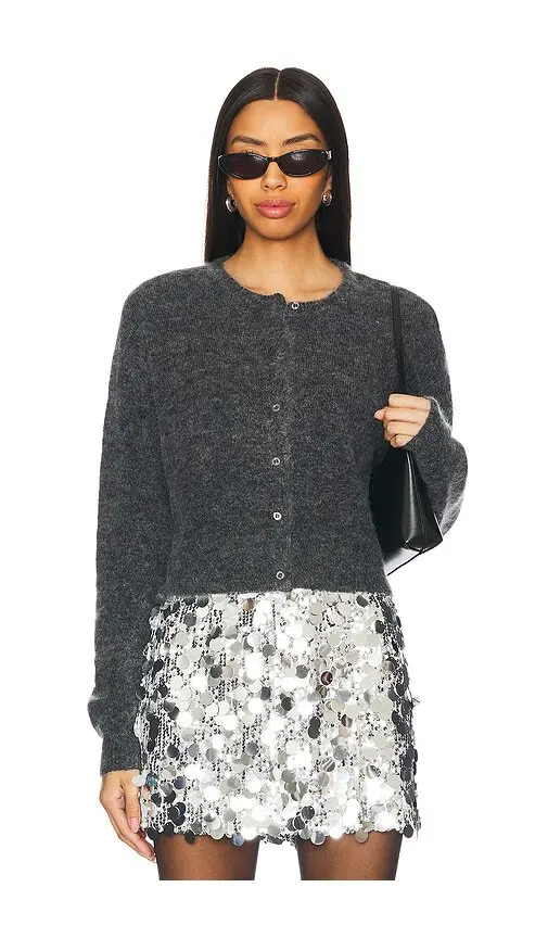 GESTUZ Debbie Short Cardigan In . Also - Grey