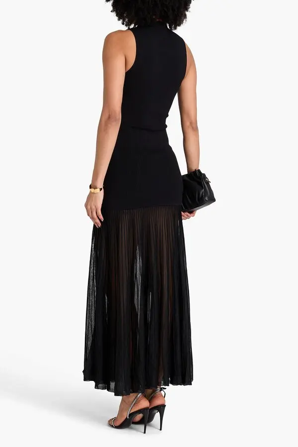 NICHOLAS Pointelle-knit Maxi Dress