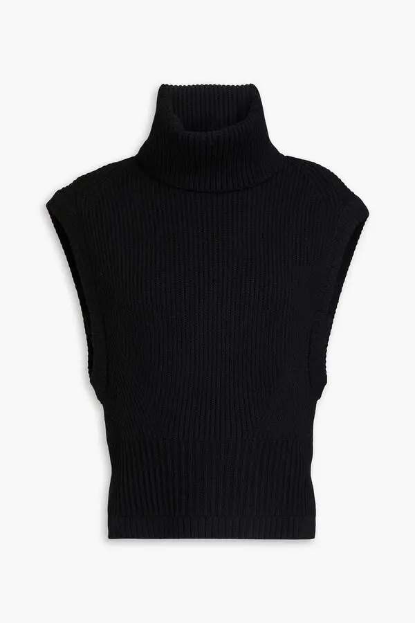 Simkhai Maple Ribbed Woolblend Turtleneck Vest