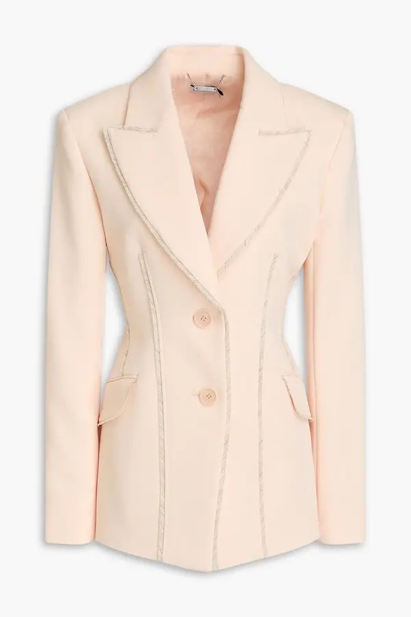 Simkhai Woody Frayed Twill Blazer - Blush