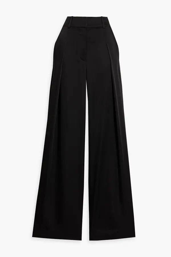 Simkhai Kyra Satin Wide Leg Pants - Black