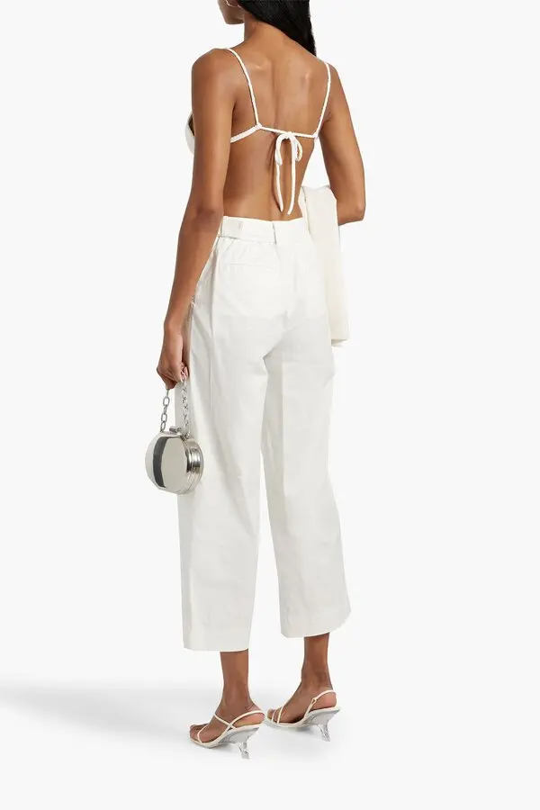 Simkhai Jenny Cropped Wide-leg Pants