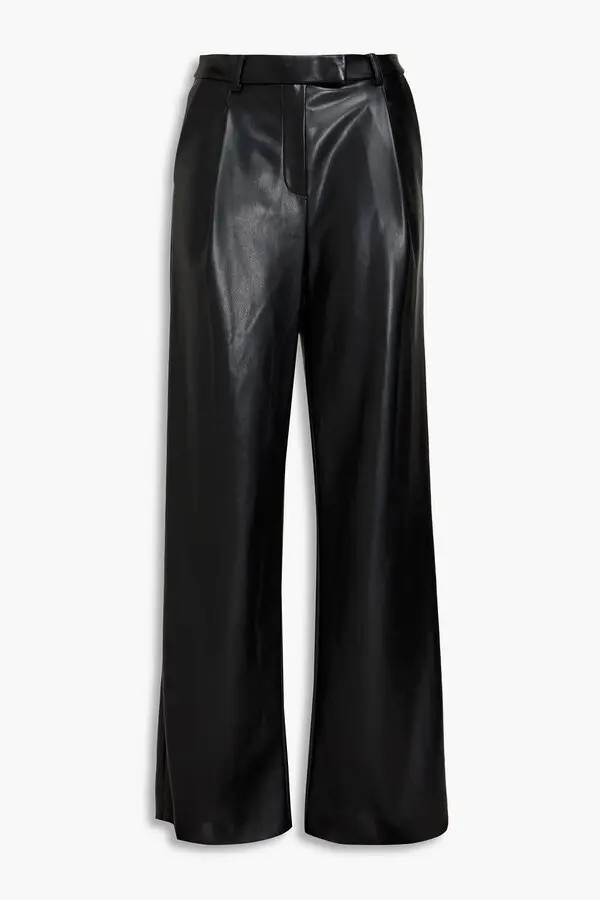 Simkhai Novia Pleated Straight-leg Pants - Black