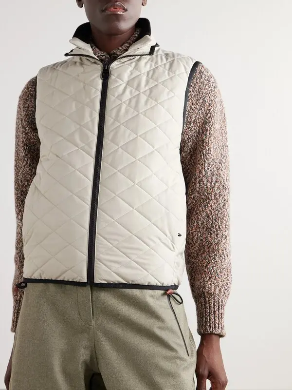 Loro Piana Rocky Quilted Shell Vest - Neutrals