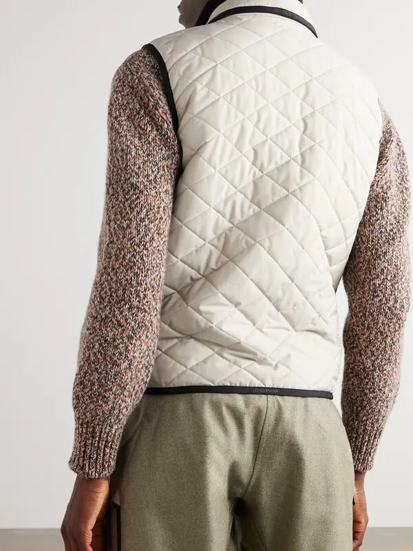 Loro Piana Rocky Quilted Shell Vest - Neutrals