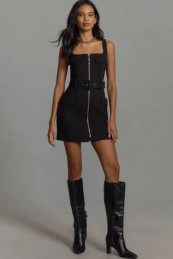 Rebecca Minkoff Cooper Utility Mini Dress In Black - 50% Off | Editorialist