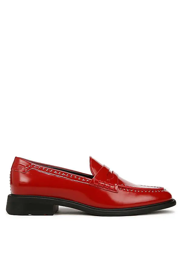 Franco Sarto Eden Studded Loafers - Red