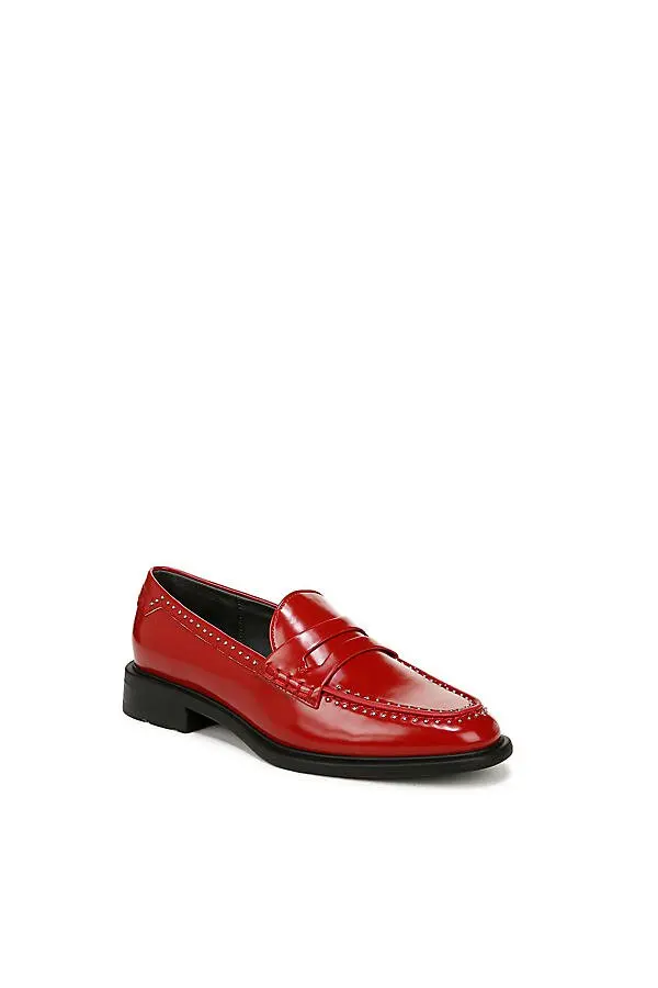 Franco Sarto Eden Studded Loafers - Red