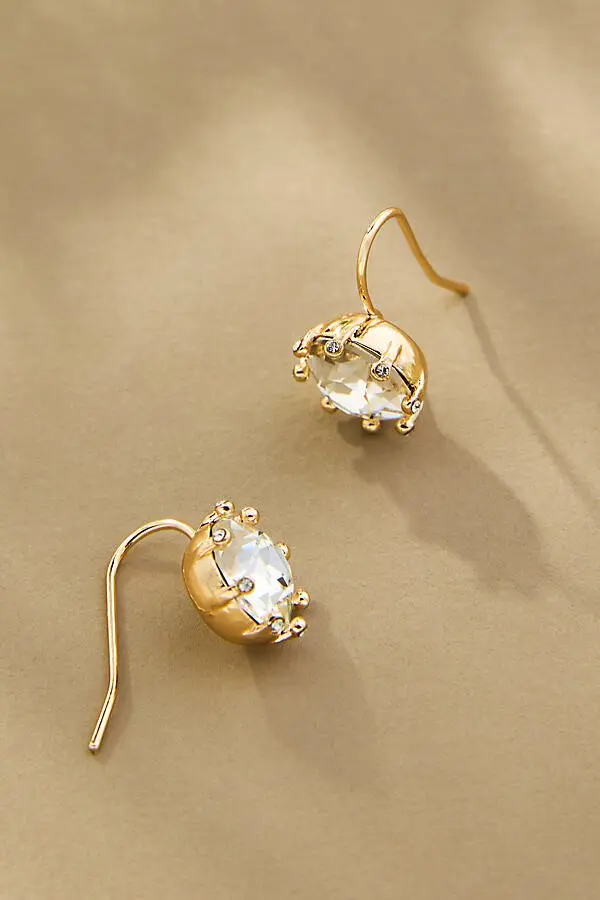 Anthropologie Eight-prong Crystal Earrings - Gold