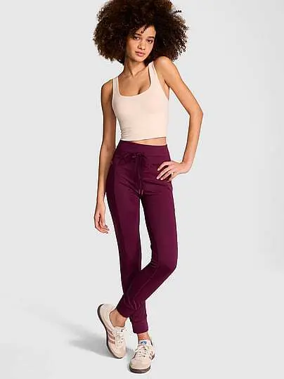 Pink Relay Knit Jogger Pants - Purple
