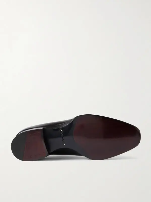 TOM FORD Elkan Leather Oxford Shoes - Brown