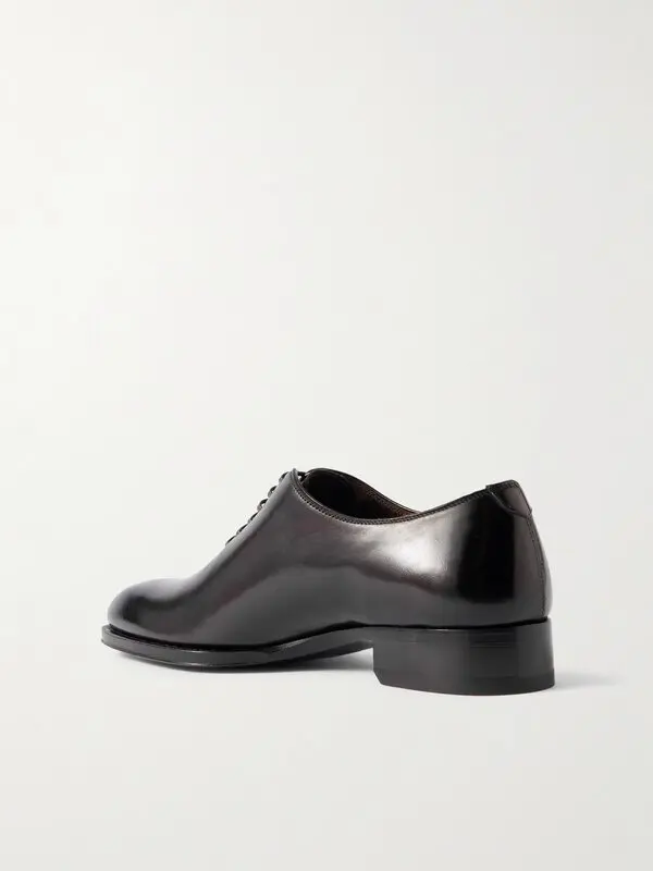 TOM FORD Elkan Leather Oxford Shoes - Brown