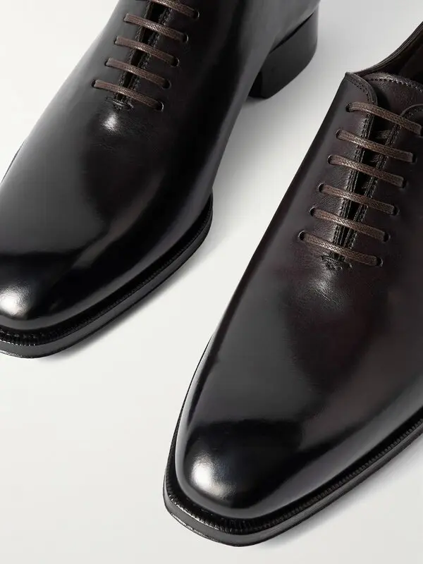 TOM FORD Elkan Leather Oxford Shoes - Brown