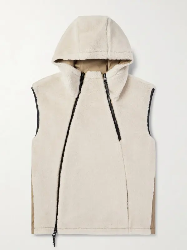 Loro Piana Reversible Cashfur Hooded Gilet - Neutrals