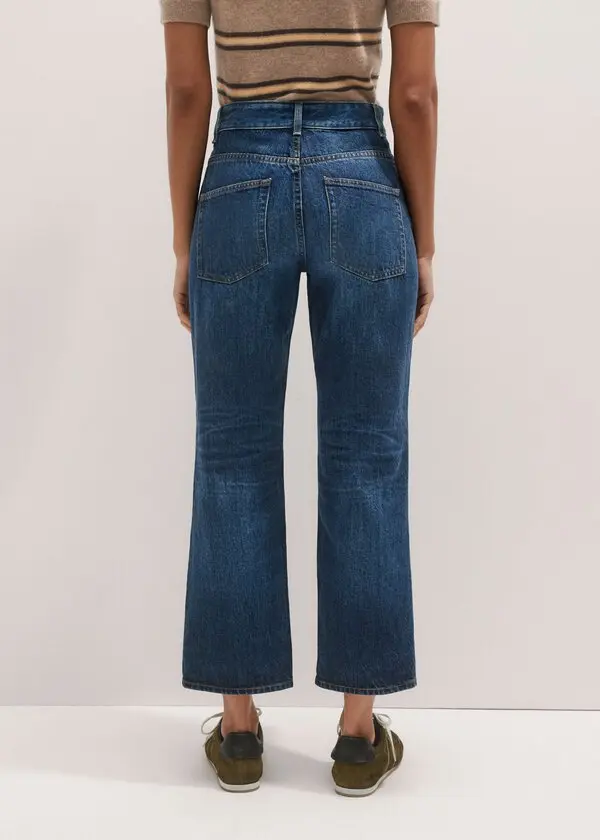 ME+EM Two-tone Straight Crop Jean