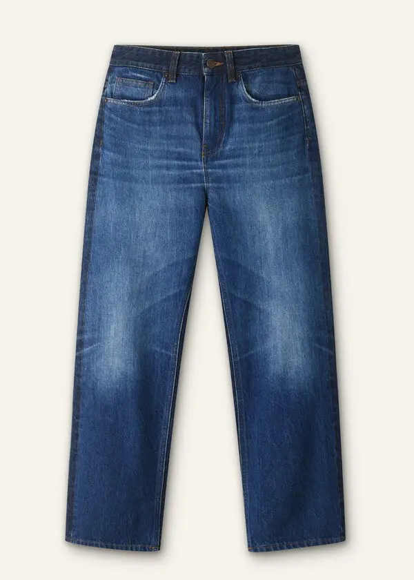 ME+EM Two-tone Straight Crop Jean