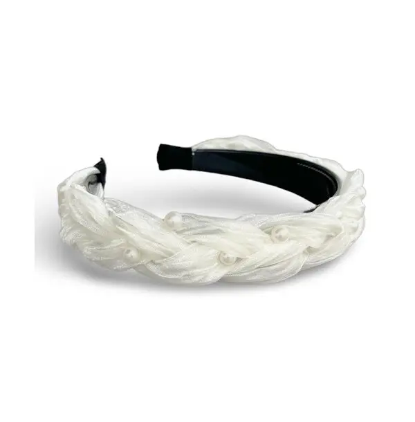 HEADBANDS OF HOPE Braided Headband - White