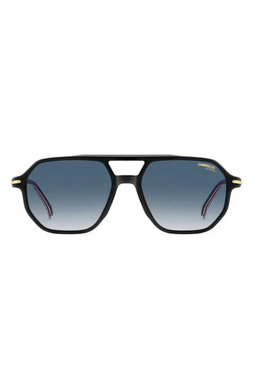 Carrera Eyewear 54mm Octagon Sunglasses - Black Gold/ Dark Blue Sf