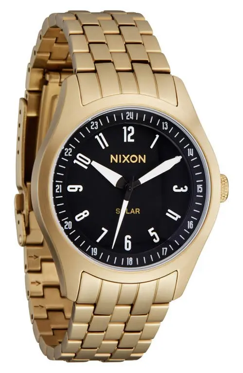 Nixon Echo Solar Automatic Bracelet Watch - Gold/black
