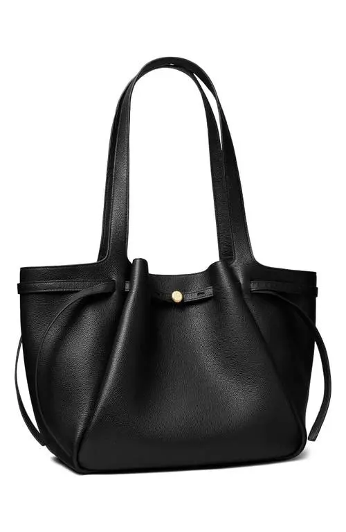 Tory Burch Romy Leather Tote - Black