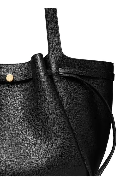 Tory Burch Romy Leather Tote - Black