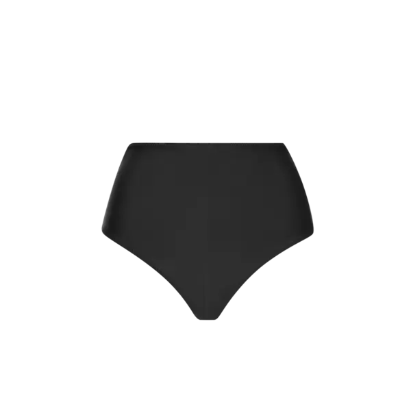ANSEA Reversible High Waist Bikini Bottom - Black/white