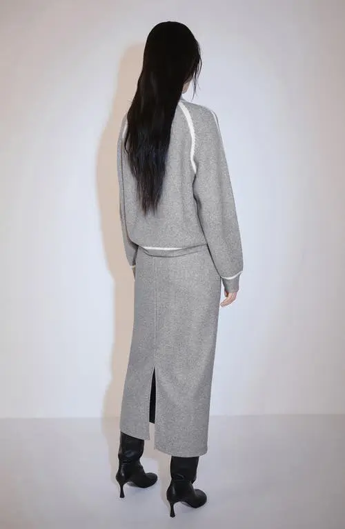 Mango Contrast Detail Turtleneck Sweater